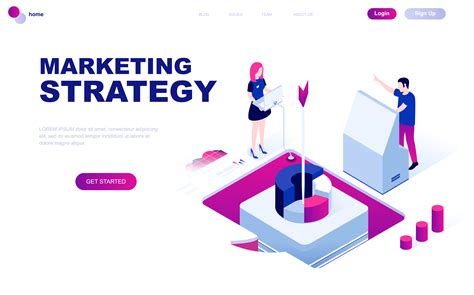 Modern Flat Design Isometric Concept Of Marketing Strategy 452299