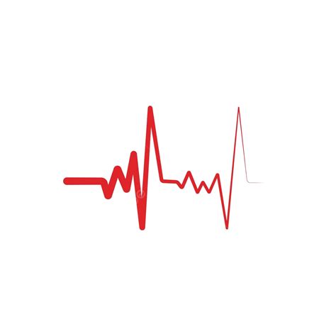 Heart Pulse Logo Template Vector Symbol Line Ekg Cardiac Vector Line