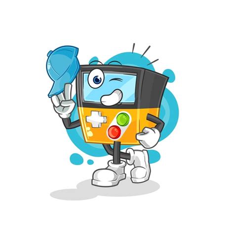 Gameboy Joven Personaje De Dibujos Animados Vector Premium