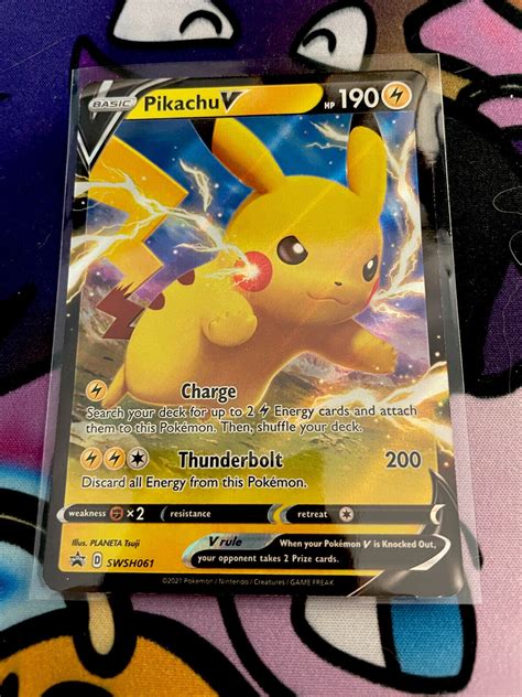 Mavin Pokémon TCG Pikachu V SWSH Black Star Promos SWSH061 Holo Promo
