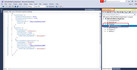 launchsettings json file in asp net core web api asp