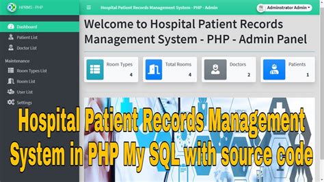 Hospital Patient Records Management System In PHP My SQL With Source