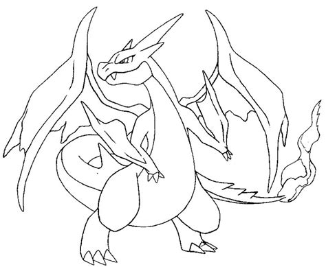 Desenho De Charizard Dos Pokemon Para Colorir Tudodesenhos
