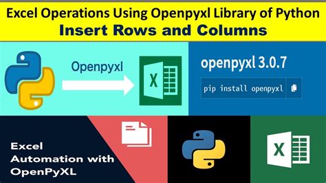 excel operations using openpyxl library of python insert rows and columns datatechinfo youtube