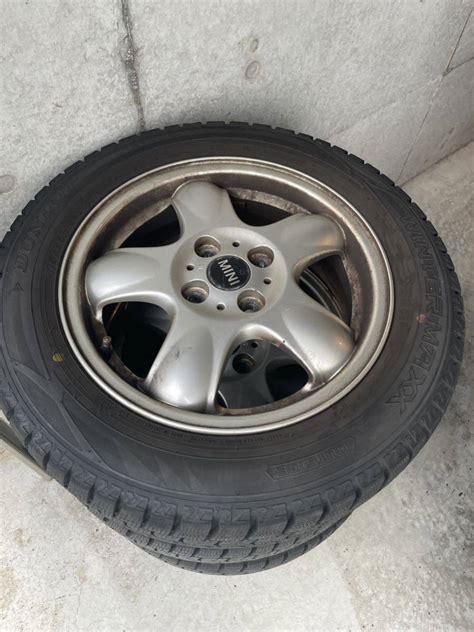 やや傷や汚れあり1円売り切りミニ クーパー スタッドレス 175 65 R15純正ホイール 4本セット mf16 ダンロップ
