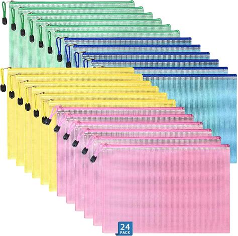 Qualsen Dokumententasche A5 24 Stücke Bunte Dokumentenmappe mit