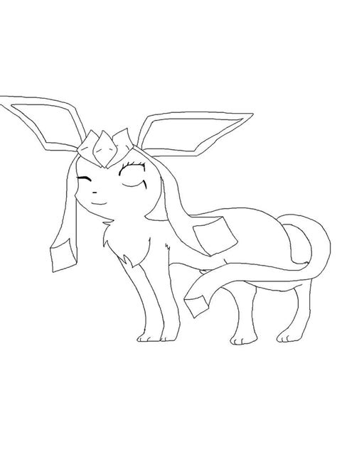 Pokemon Glaceon Coloring Pages Free Printable