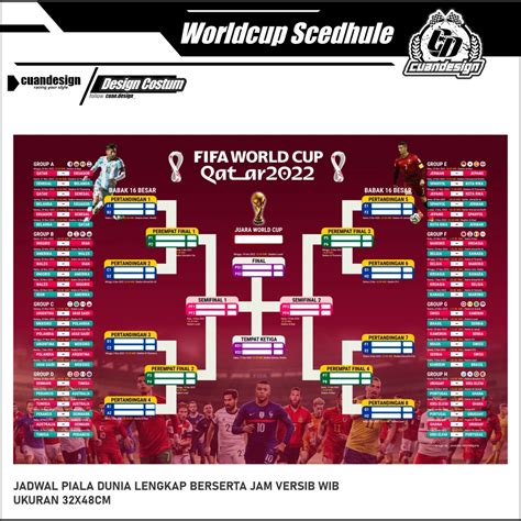 Jual POSTER JADWAL PIALA DUNIA 2022 QATAR UKURAN 32X48CM Shopee Indonesia