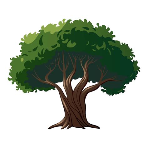 Estilo de dibujos animados bonsai árbol colorido vector ilustración