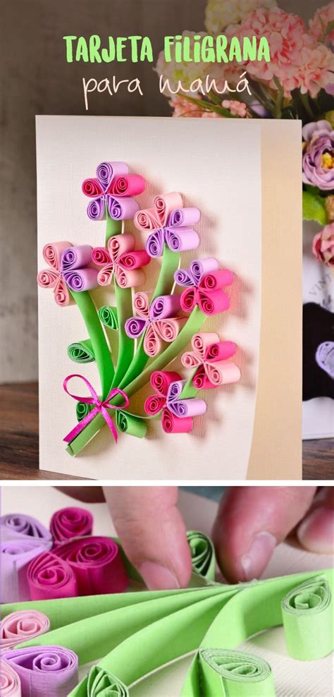 Tarjeta Filigrana para Mamá Manualidades Diseños para filagrana con