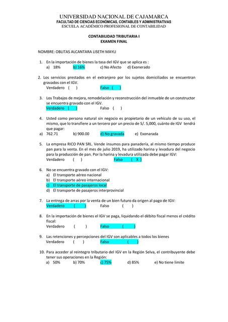 Pr Ctica Desarrollada Contabilidad Tributaria Renzo Cuzco Udocz