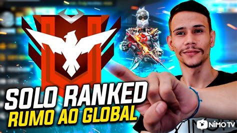 AO VIVO FREE FIRE NOVA TEMPORADA SOLO RUMO AO GLOBAL 300K DE