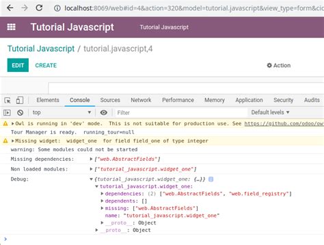 odoo javascript programming tutorial part one create widget view ngasturi notes