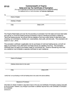 Fillable Online Tax Virginia Commonwealth Of Virginia Sales And Use Tax