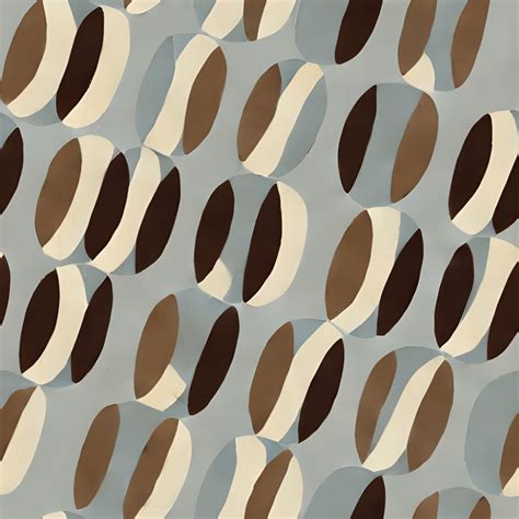 Mid Century Modern Circles Ovals Stripes Pattern Creative Fabrica