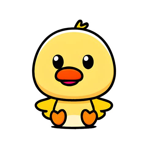 Cute Baby Duck Clipart Kawaii Chibi Cartoon Creative Fabrica