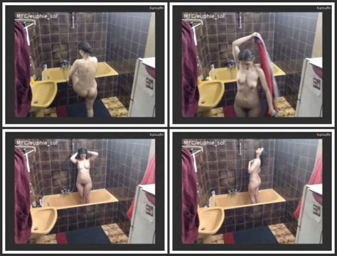 Spying On Arousing Naked Blonde In Bathroom VoyeurPapa