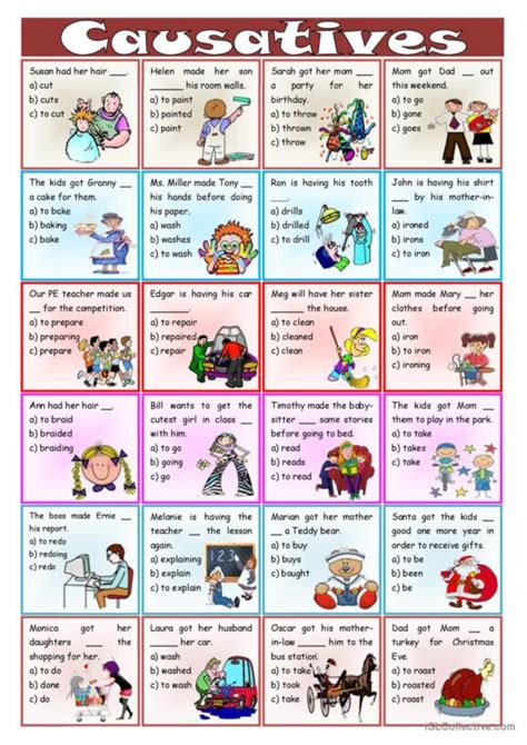 16 Causative Make English ESL Worksheets Pdf Doc