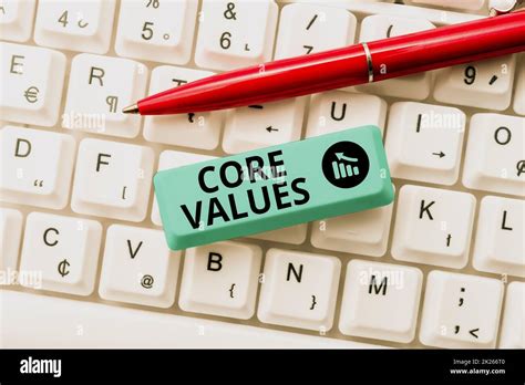 Text Showing Inspiration Core Values Business Showcase Principles