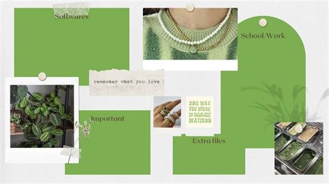 Green Desktop Wallpaper And Organizer