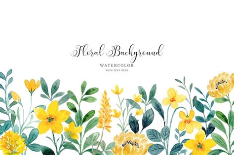 Vectores E Ilustraciones De Flores Amarillo Acuarela Para Descargar