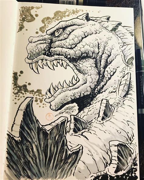 Matt Frank On Instagram Marvel Godzilla Sketch Comicpalooza