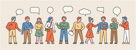 una colección de personajes de personas hablando 1850954 Vector en