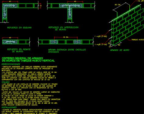 Muro De Bloques De Hormigon En DWG Librería CAD