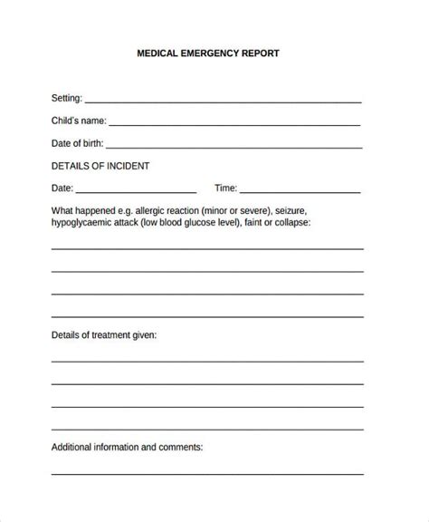 Free Sample Incident Report Form Templates Printable Templates