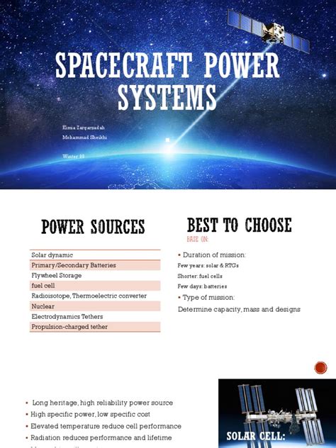 spacecraft power systems pdf fuel cell energy conversion