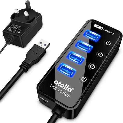 موزع USB يعمل بالطاقة موزع اتوللا USB مع 4 منافذ بيانات USB 3 0 فائقة