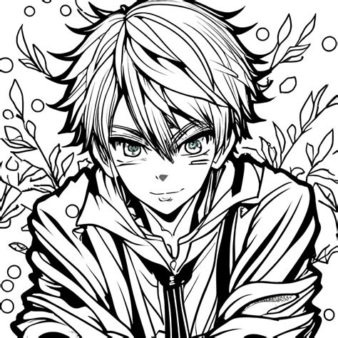 Dibujos de Chico Anime Para Niños de 1 Año para Colorear para Colorear