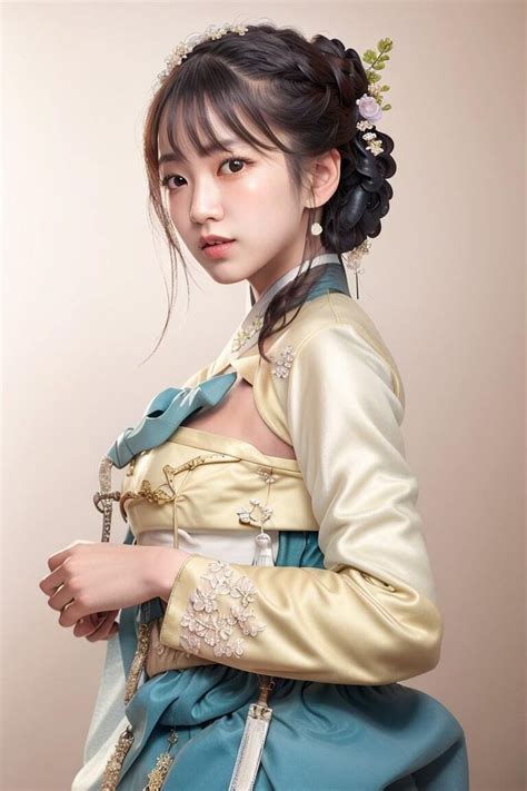 AI가 그린 실사풍 한복 입은 여자 그리기 한복 여자 그림 소녀시대