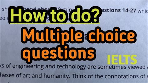 IELTS READING TIPS Ielts Reading Tricks MCQ S IELTS Academic