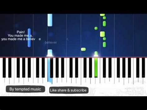 Believer Imagine Dragons SLOW EASY Piano Tutorial With Lyrics YouTube