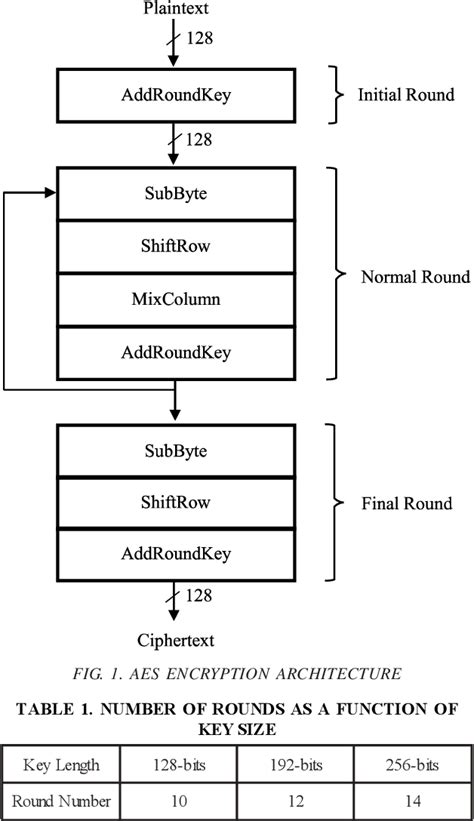 table 1 from implementation of t box t 1 box based aes design on latest xilinx fpga semantic