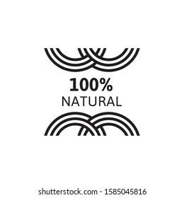 100 Natural Organic Logo Template Vector Stock Vector Royalty Free