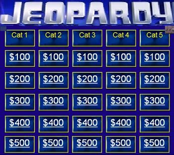 Jeopardy Blank Template By Smart Apple Teachers Pay Teachers