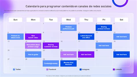 Las 10 Mejores Plantillas De Calendario De Contenido De Redes Sociales