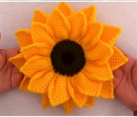 Free Crochet Sunflower Pattern Weave Crochet