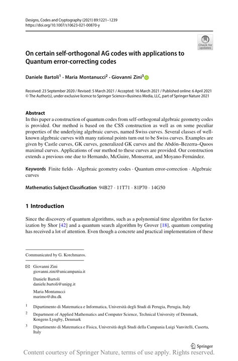 on certain self orthogonal ag codes with applications to quantum error correcting codes