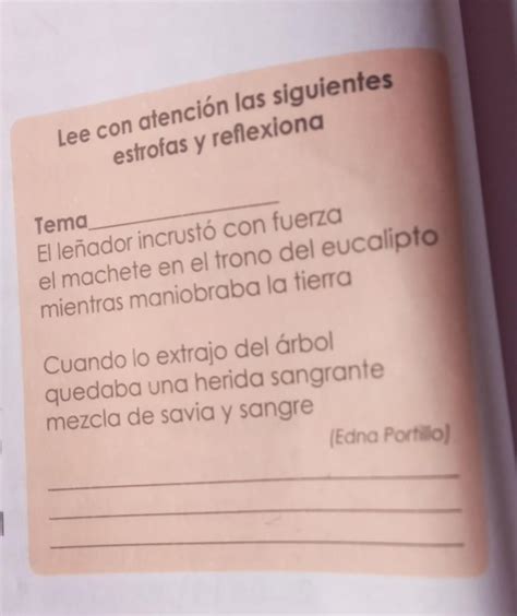 Alguien Que Me Ayude A Completar La 3ra Estrofa Pliss Brainly Lat