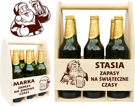 SKRZYNKA NA PIWO PREZENT NA ŚWIĘTA POD CHOINKĘ IMIĘ DLA TATY CHŁOPAKA