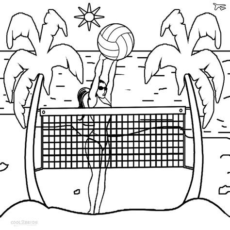Dibujos de Voleibol para colorear Páginas para imprimir gratis