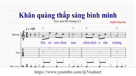 Sheet Kh N Qu Ng Th P S Ng B Nh Minh Tone Nam Youtube