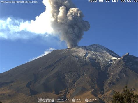 Popocatepetl Eruptiert Vulkanasche Im August Vulkane Net Newsblog