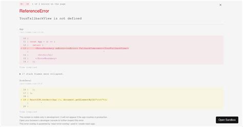 React Error Boundaries Examples CodeSandbox