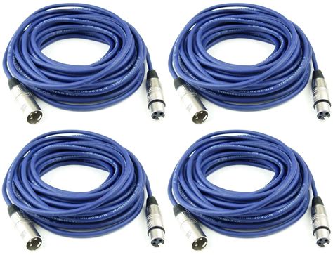 4 X 10 M Mikrofonkabel Symmetrisch Adam Hall BLAU XLR 3 Pol DMX