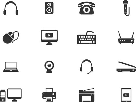 Devices Simply Icons Pointer Scanner Microphone Vector Pointer