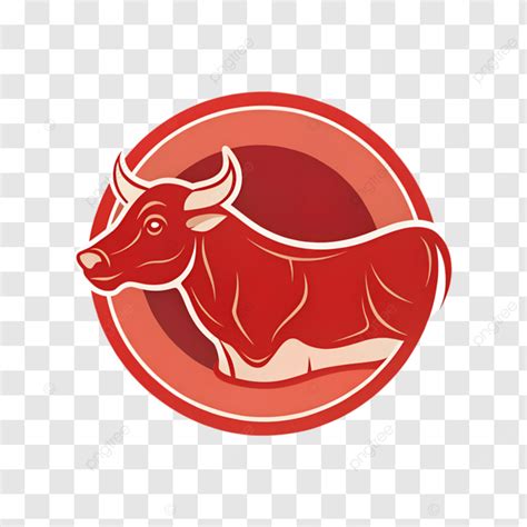 Ilustración De Imágenes Prediseñadas Del Logotipo De Toro Rojo PNG